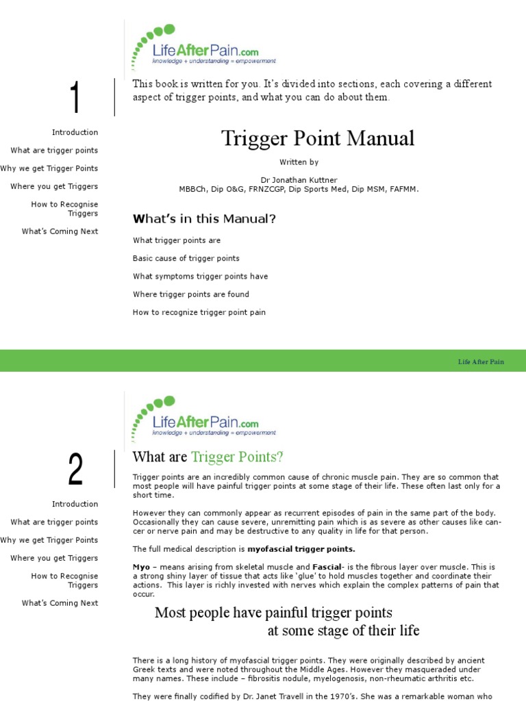 Trigger Point Manual | PDF | Myofascial Trigger Point | Medicine