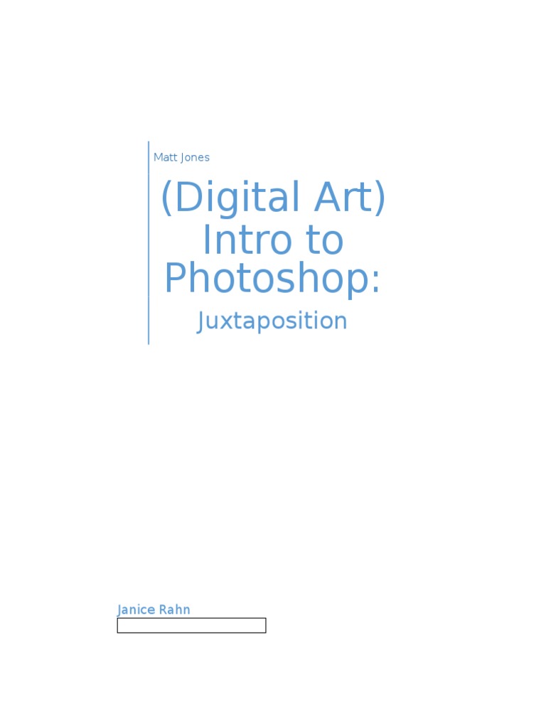 Intro To Photoshop | PDF | Adobe Photoshop | Composition (Visual Arts)