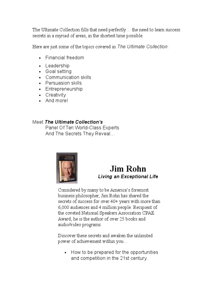 The Ultimate Collection | PDF | Self Esteem | Action (Philosophy)