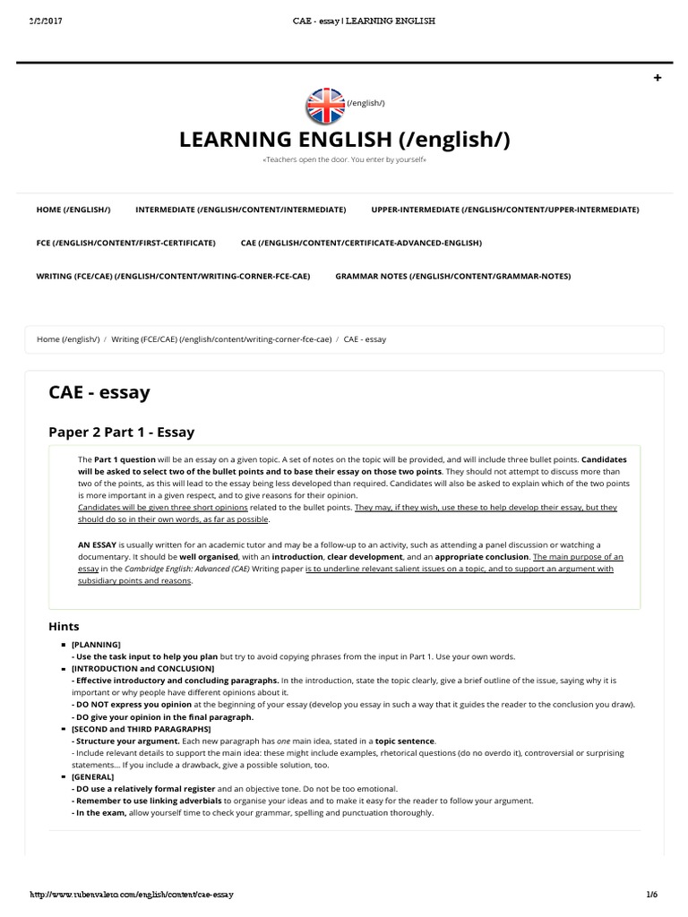 CAE Essay Writing Guide and Examples | PDF | Essays | Clothing