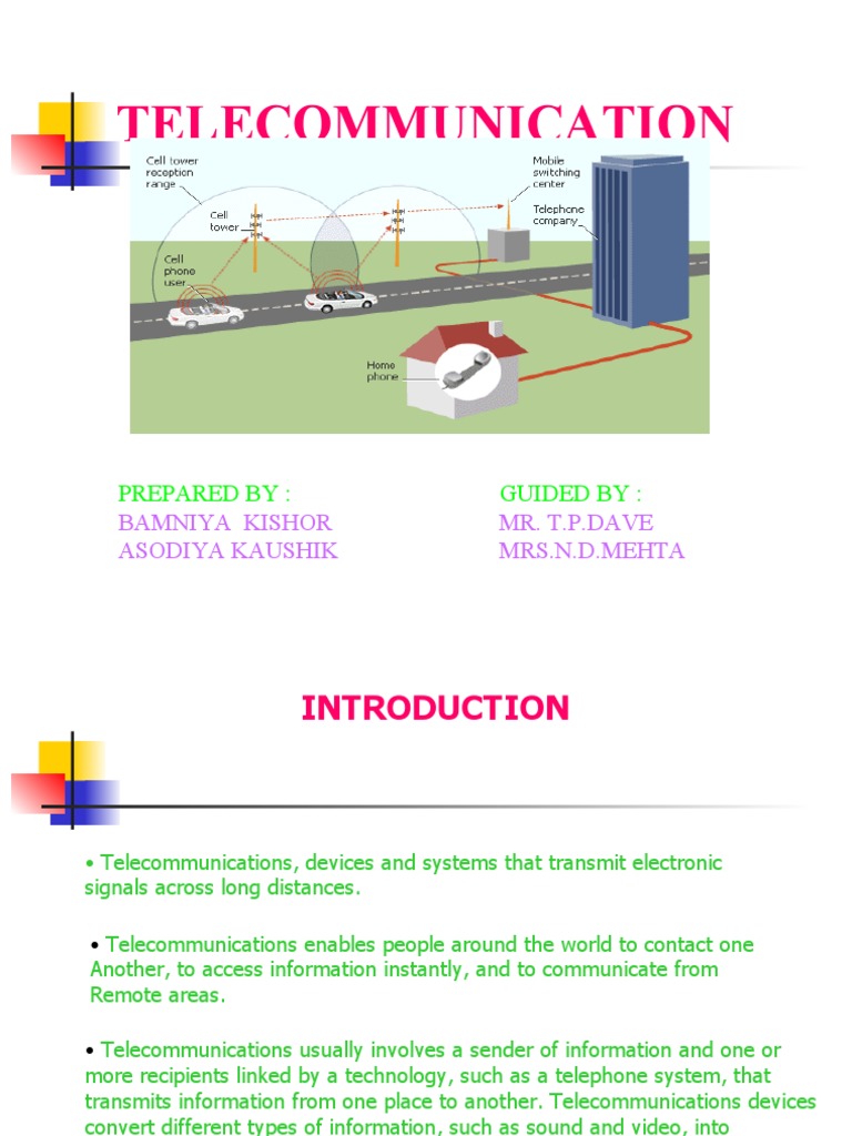 Telecommunication: Prepared By: Guided by | PDF | Radio | Telecommunication