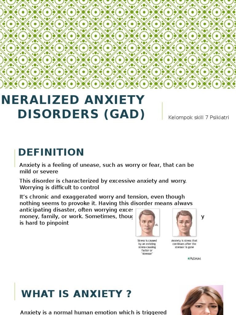 Generalized Anxiety Disorders (GAD) | PDF | Generalized Anxiety ...