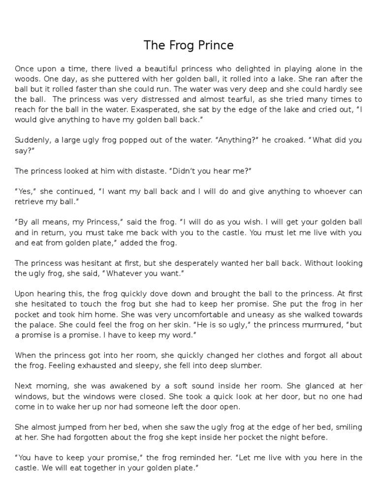 The Frog Prince | PDF