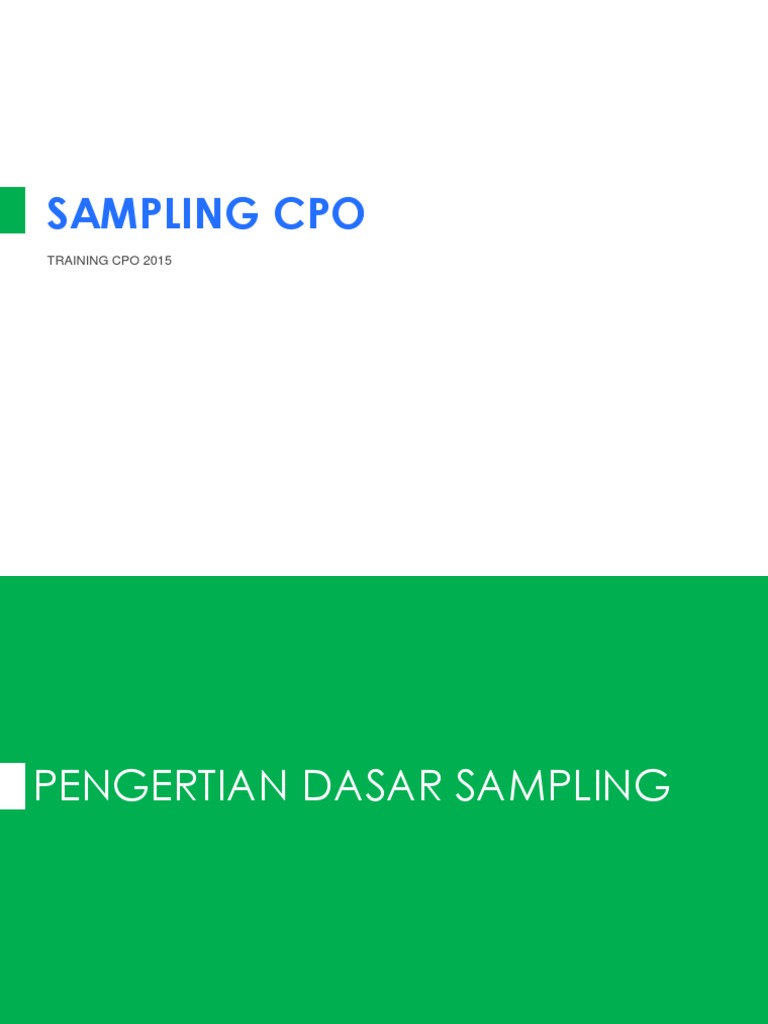 8 Cpo Sampling PDF | PDF | Griya & Taman | Teknologi & Rekayasa