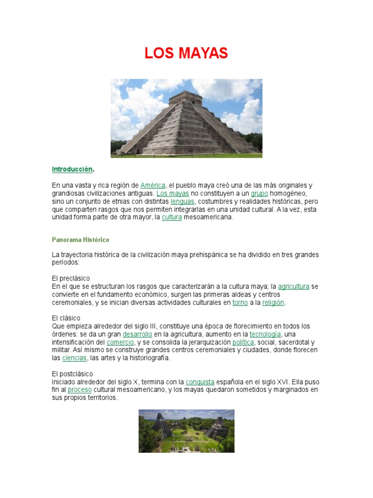 Los Mayas | PDF | Civilización maya | Mesoamérica
