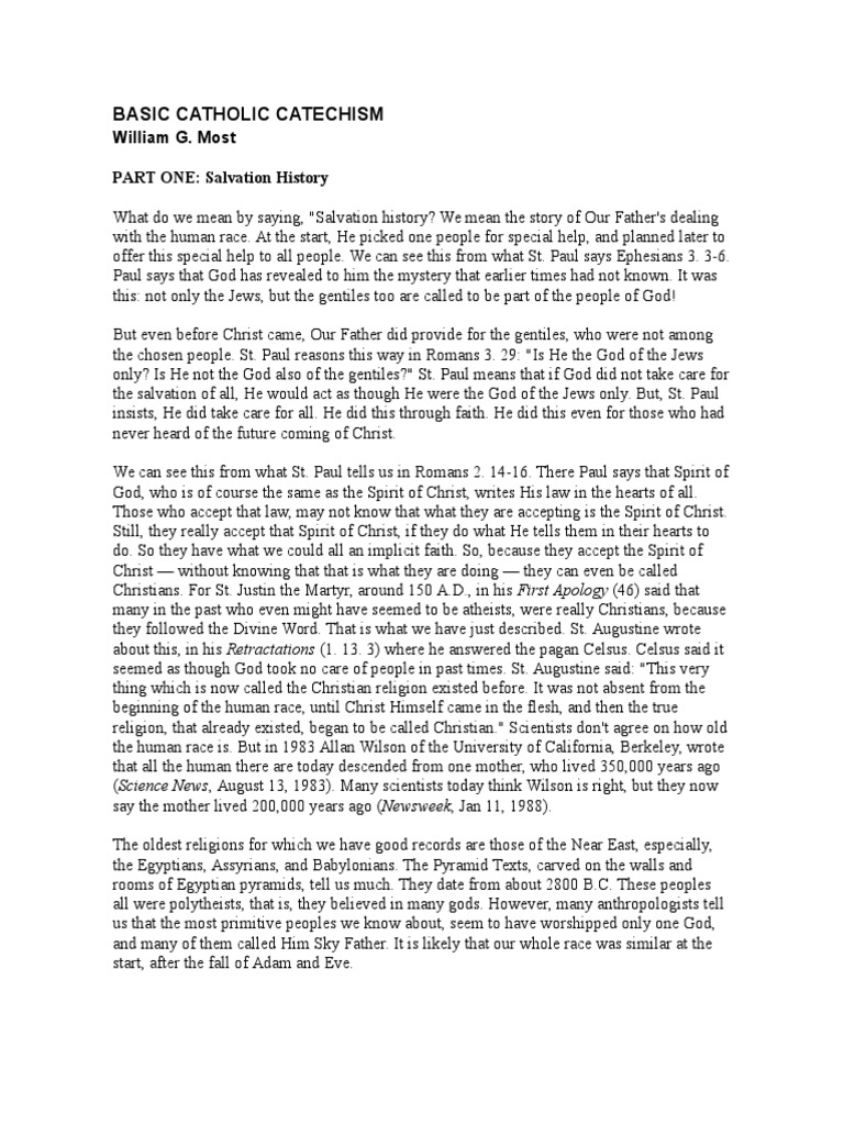 Basic Catholic Catechism | PDF | Abraham | Isaac