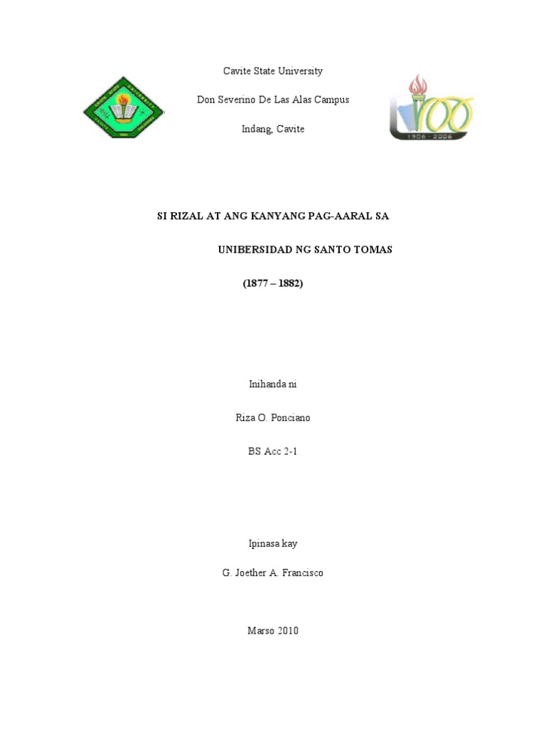 Si Rizal Sa UST | PDF