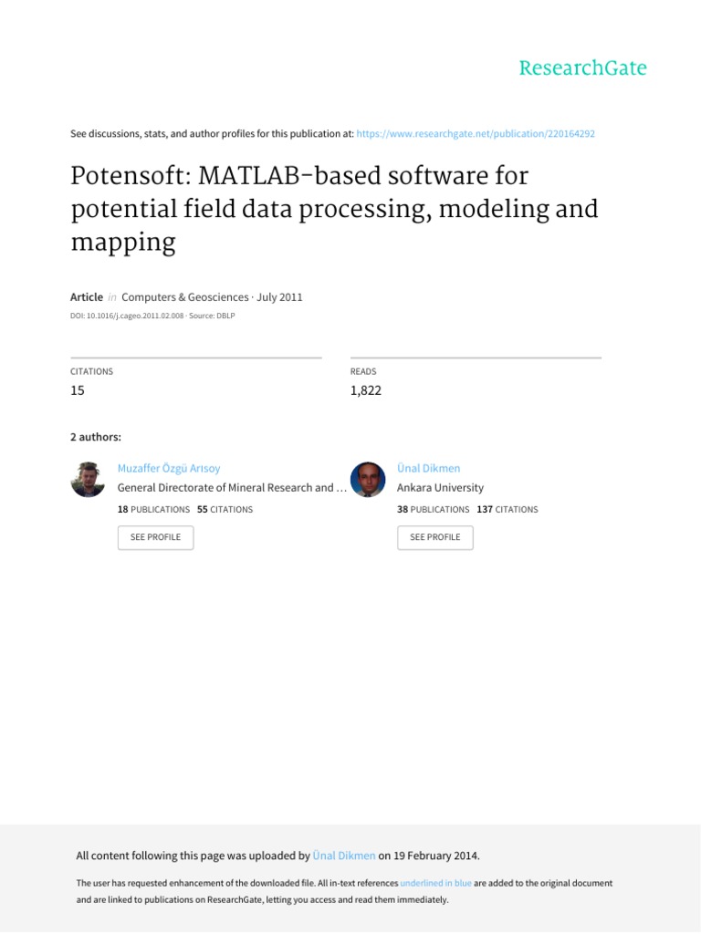TUTORIAL Computer and Geosciences Potensoft | PDF | Graphical User ...
