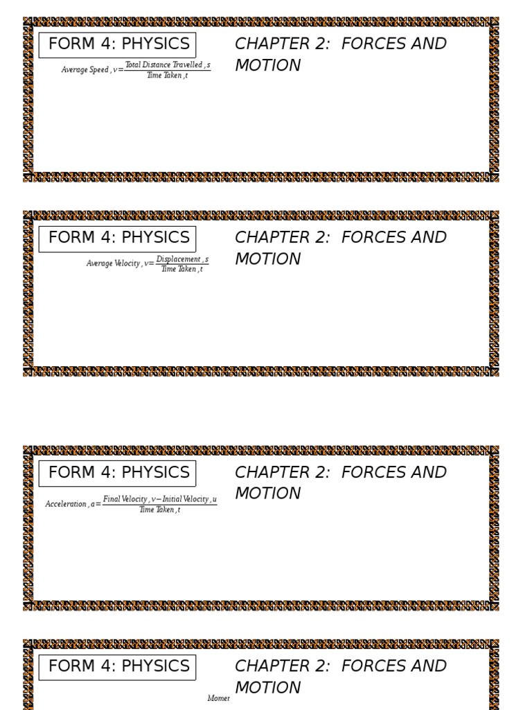 New Physics f4 Formula | PDF | Velocity | Force