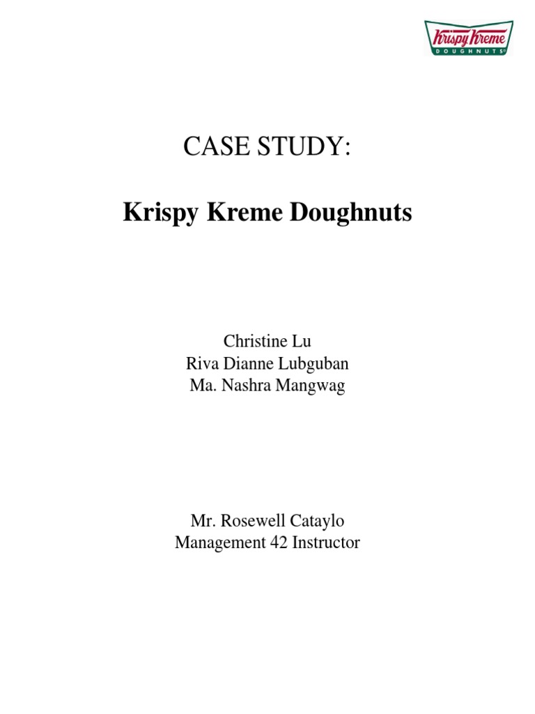 Krispy Kreme Case Study | PDF | Doughnut | Strategic Management