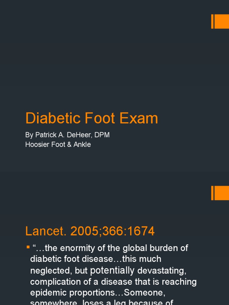 Diabetic Foot Exam - Deheer | Download Free PDF | Clinical Medicine ...