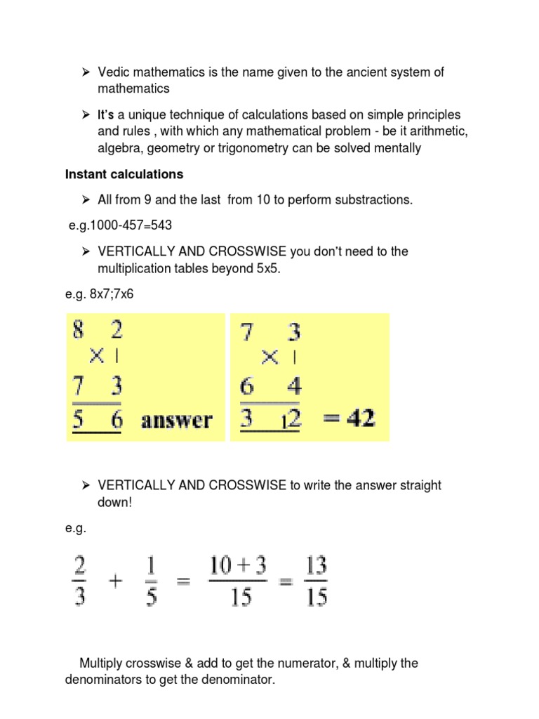Mental Arithmetic Tricks Part-III | PDF | Numbers | Multiplication