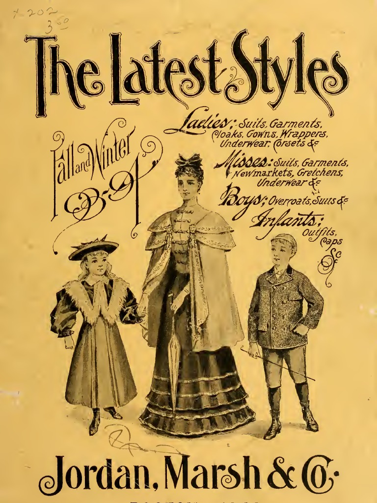 (1893) Latest Styles: Fall and Winter 1893-94 (Catalogue) | PDF ...
