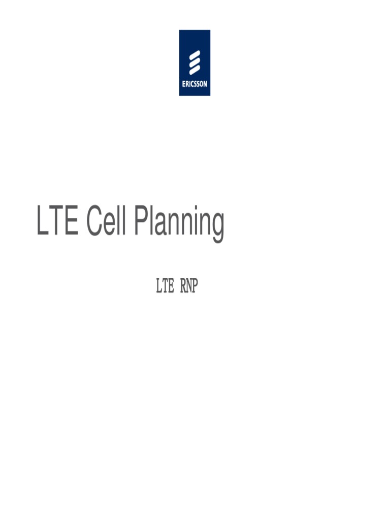LTE Cell Planning PDF | PDF | Lte (Telecommunication) | Cellular Network