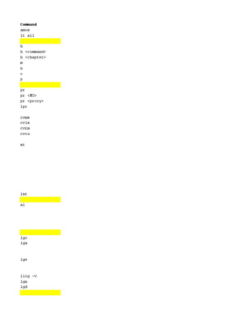 AMOS Commands | PDF | Computing | Software