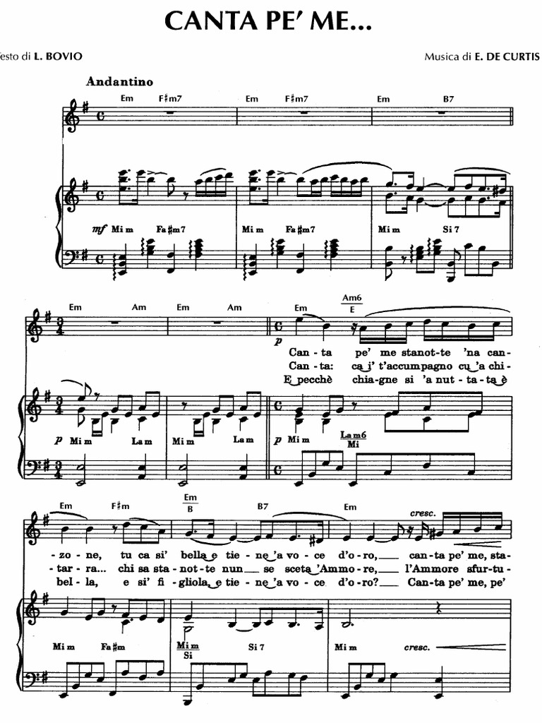 Canta Pe' Me PDF | PDF