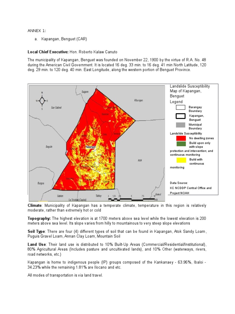 ANNEX 1 Topography and Hazard Map | PDF | Earth Sciences | Geography