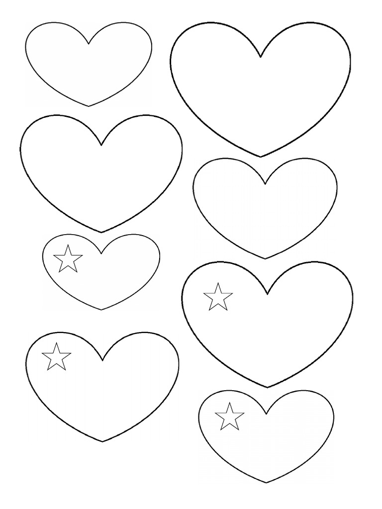 Tarjeta Cascada De Corazones Plantilla Pdf