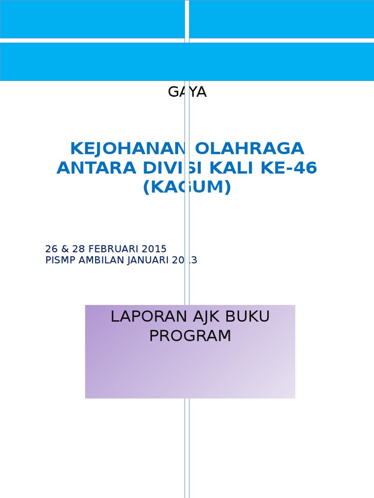 Laporan Ajk Buku Program | PDF
