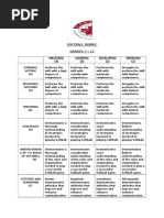 Football Skills Rubric | PDF | Teams | Games Of Physical Skill