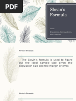 Slovin and Crochans Formula | PDF | Sample Size Determination ...
