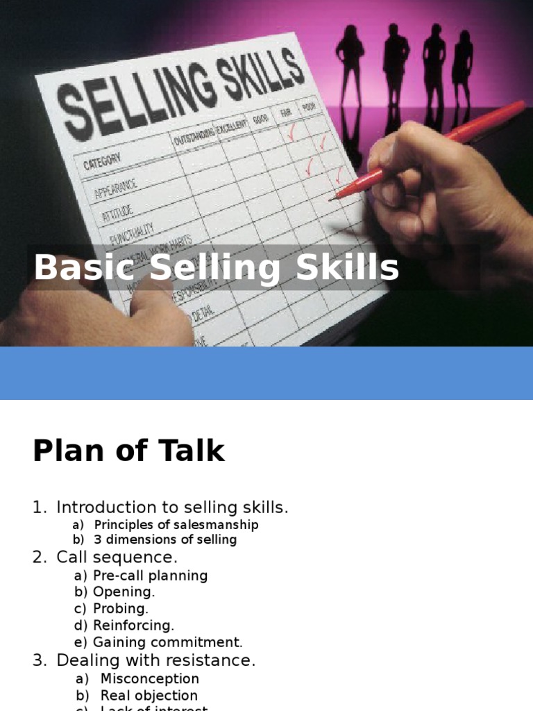 Selling Skills | PDF | Sales | Psychological Concepts