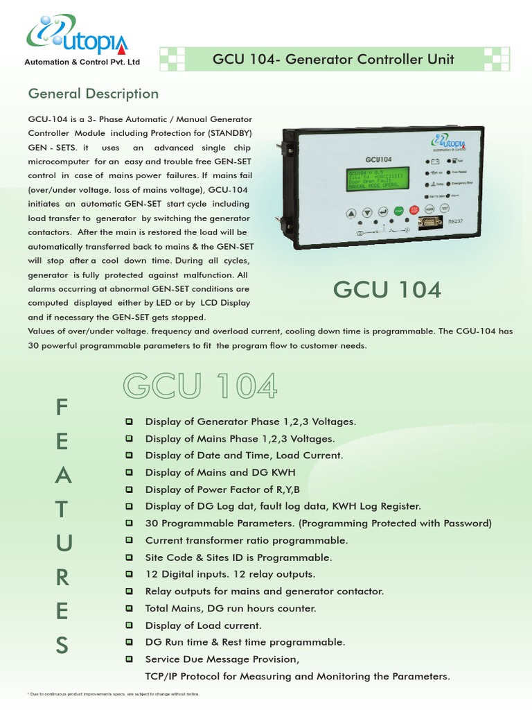 Gcuu 104 | PDF | Mains Electricity | Relay