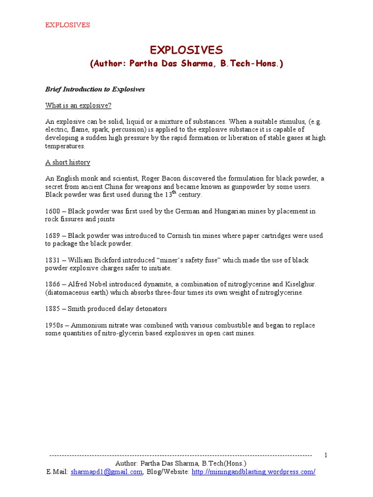 Explosives PDF | PDF | Explosive Material | Gunpowder