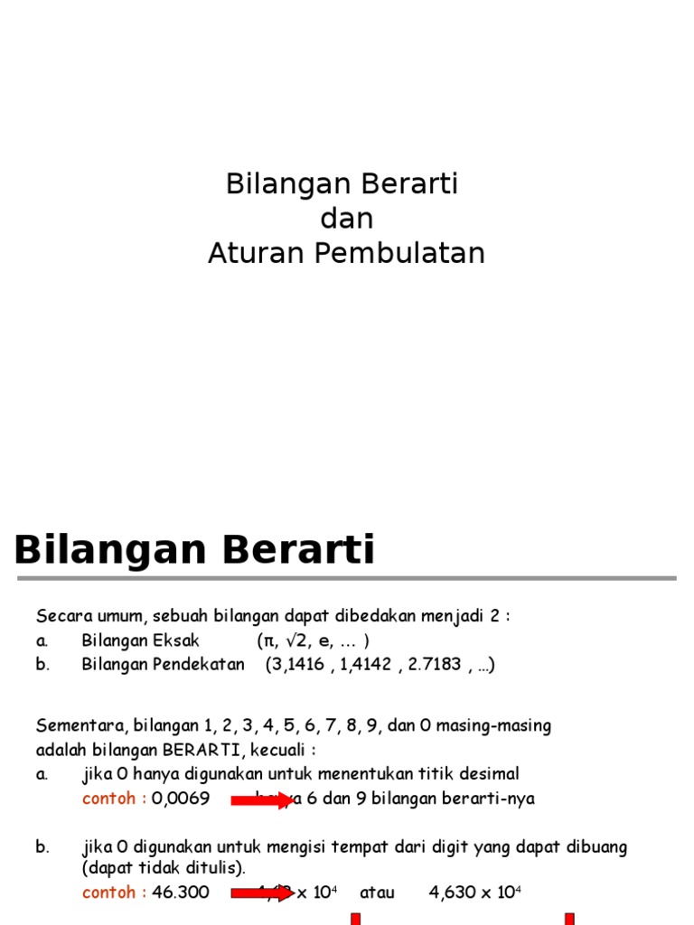 02 Bilangan Berarti Dan Aturan Pembulatan Bilangan | PDF