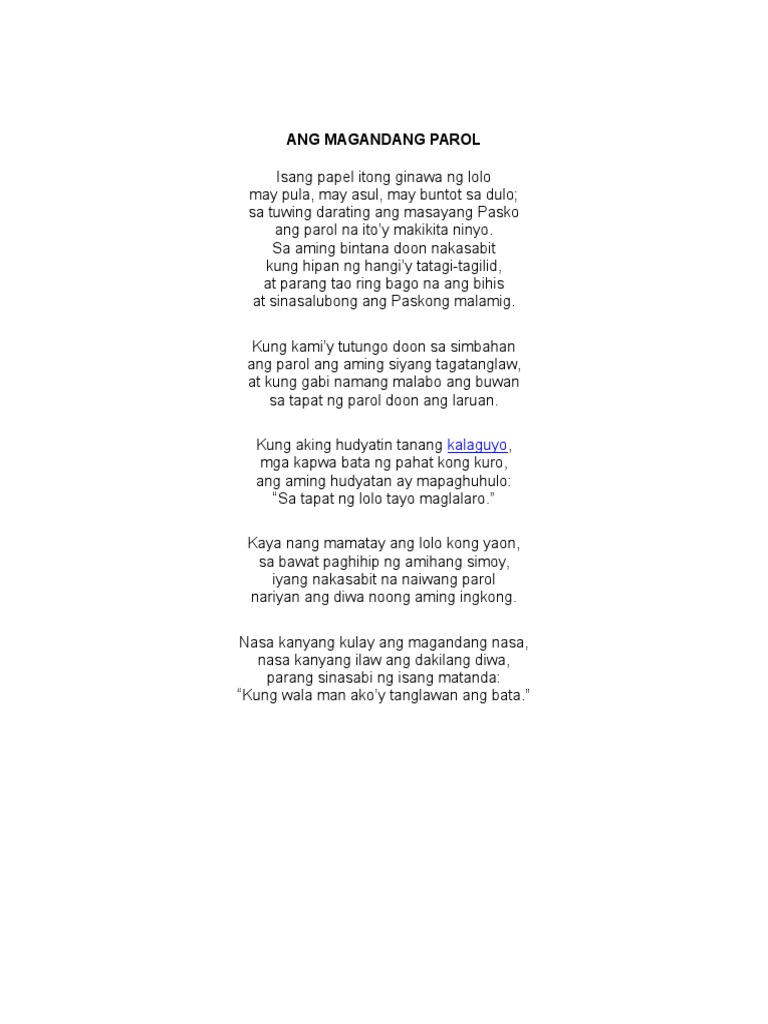 Ang Magandang Parol | PDF
