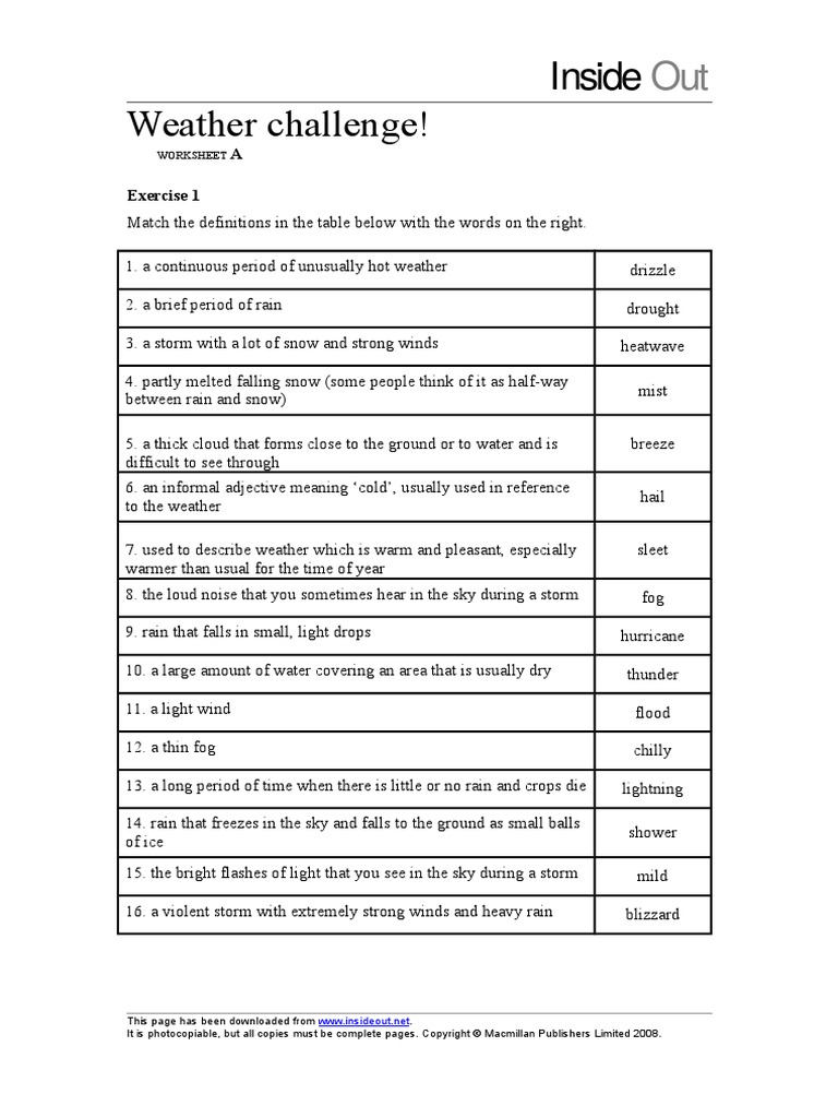 Weather Challenge | Download Free PDF | Storms | Snow