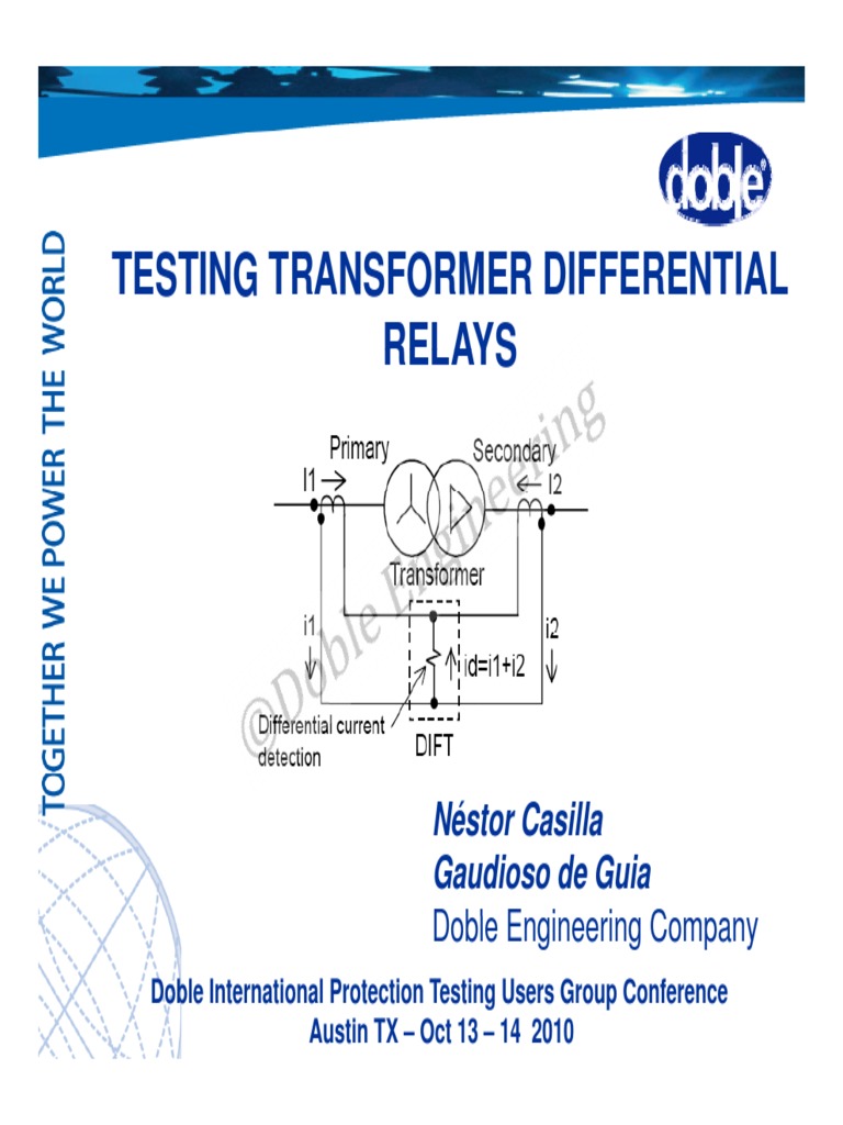 Testing Methods and Considerations for Modern Transformer Differential ...