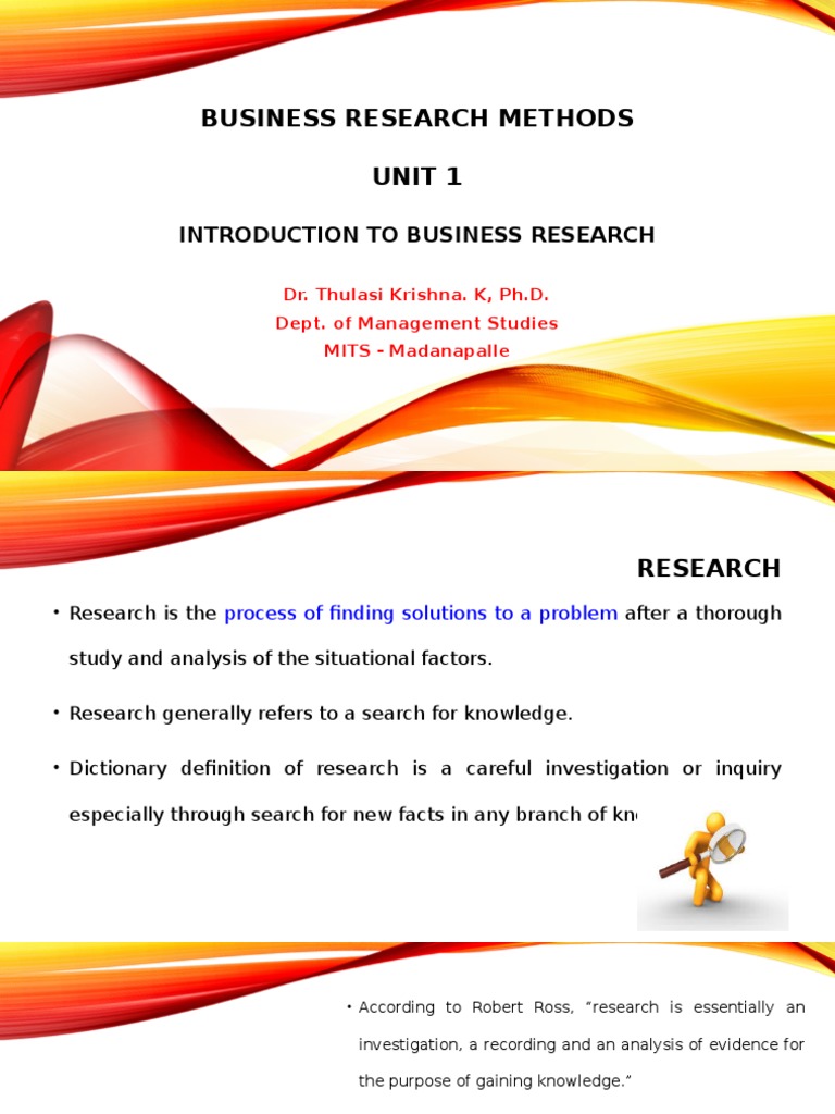 Business Research Methods Unit 1 | Download Free PDF | Experiment ...