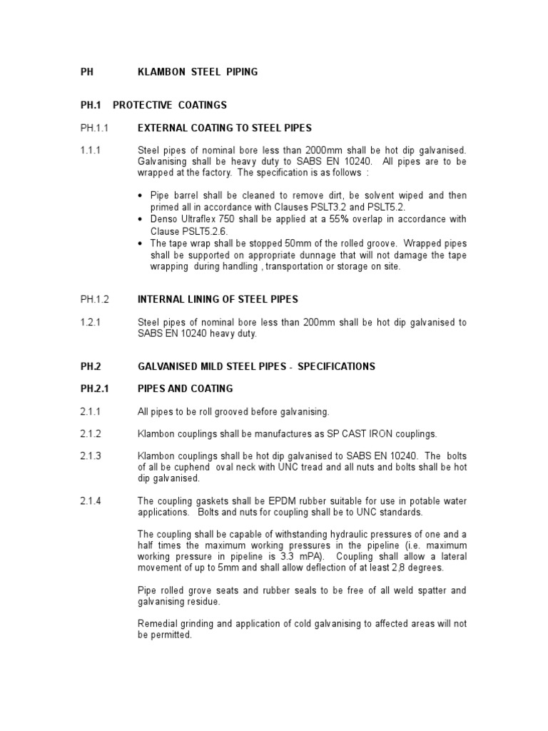 Klambon Steel Piping | PDF | Pipe (Fluid Conveyance) | Galvanization