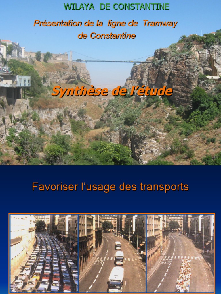 Tramway Constantine | PDF | Tramway | Transport ferroviaire de passagers