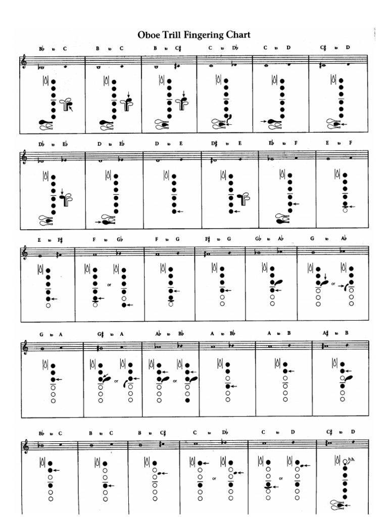 Oboe Trill Fingerings 3 0 | PDF