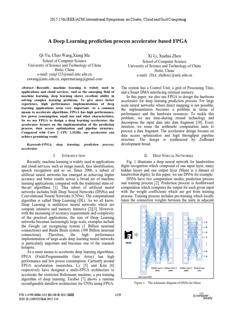 A Deep Learning Prediction Process Accelerator Based FPGA PDF | PDF ...