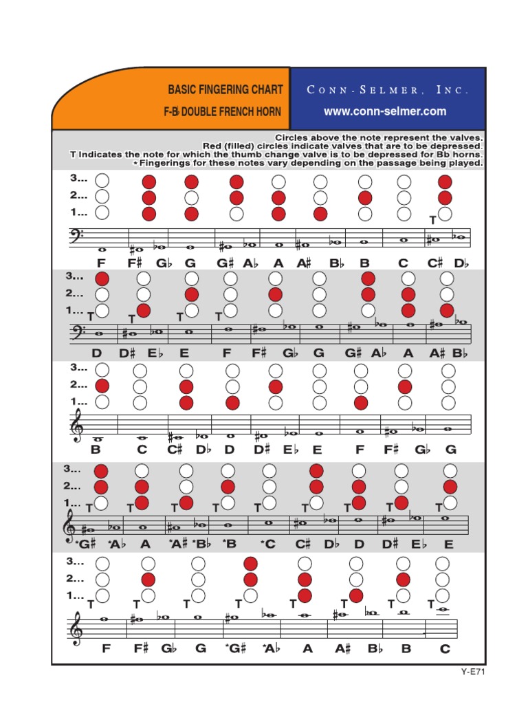 French Horn Fingerings 2 0 | PDF