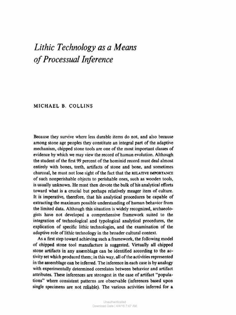 Understanding Lithic Technology | PDF | Stone Age | Archaeology