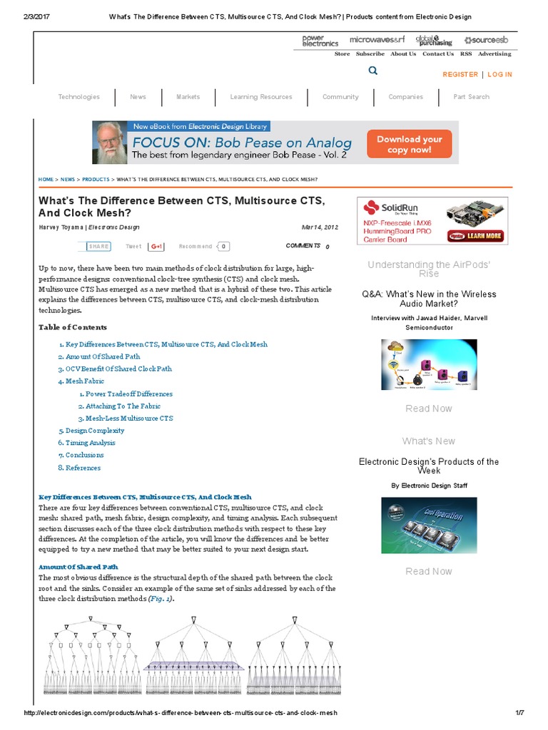 What's The Difference Between CTS, Multisource CTS, and Clock Mesh ...