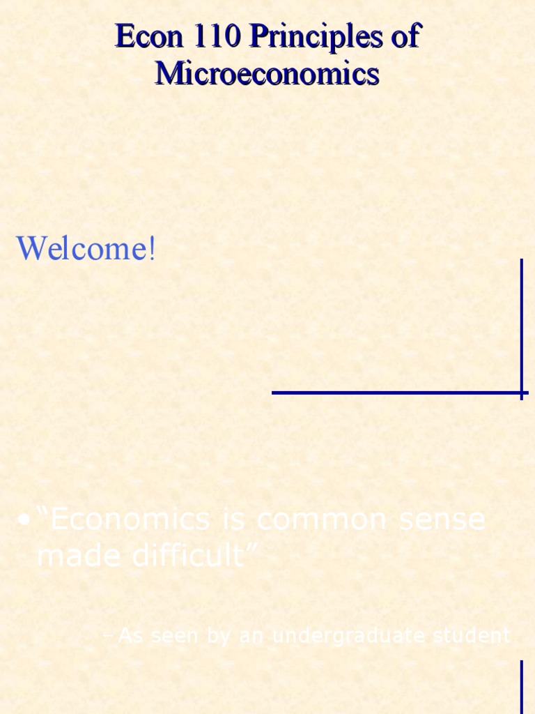 Econ 110 Principles of Microeconomics | Download Free PDF | Market ...
