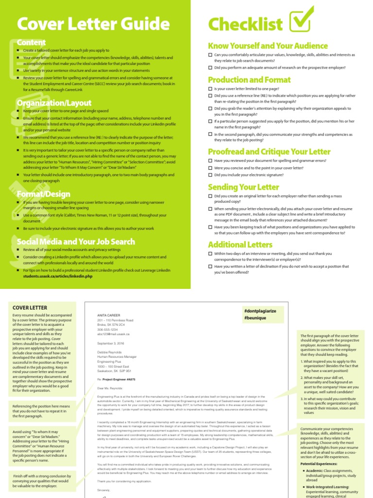 Cover Letter Guide | PDF | Competence (Human Resources) | Internship