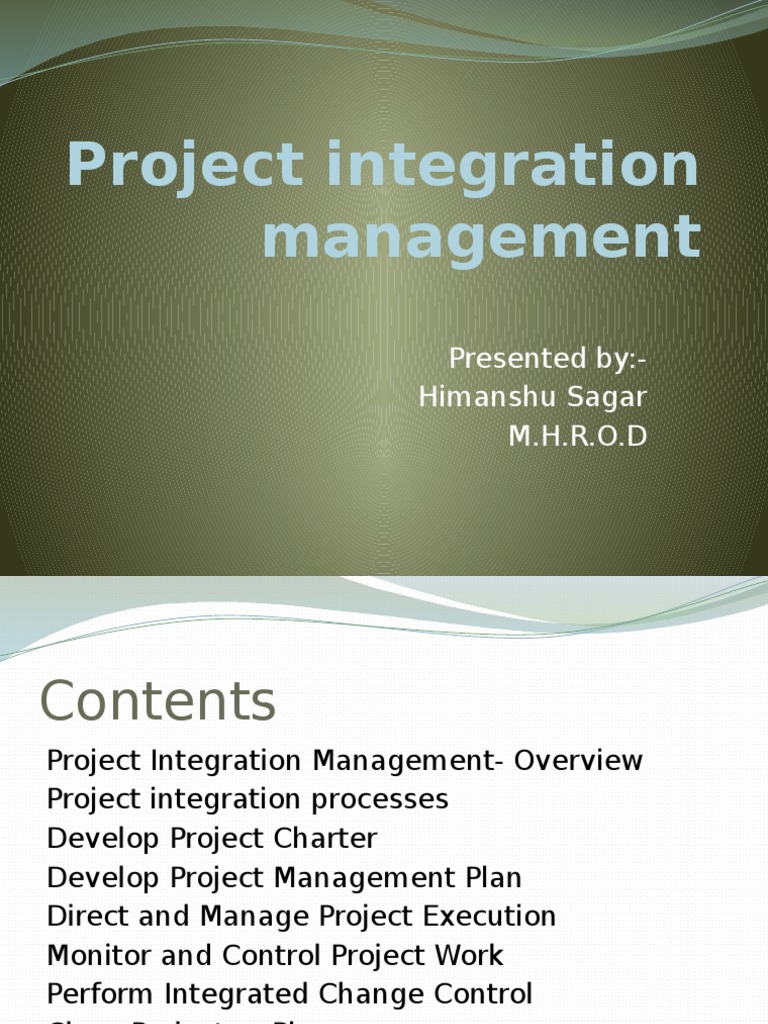 Project Integration Management | PDF | Project Management | Accountability