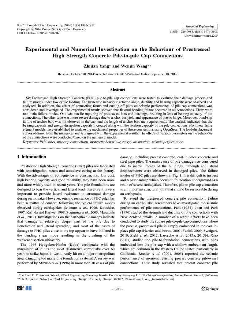Experimental and Numerical Investigation On The Behaviour of ... Experimental and Numerical Investigation On The Behaviour of ...