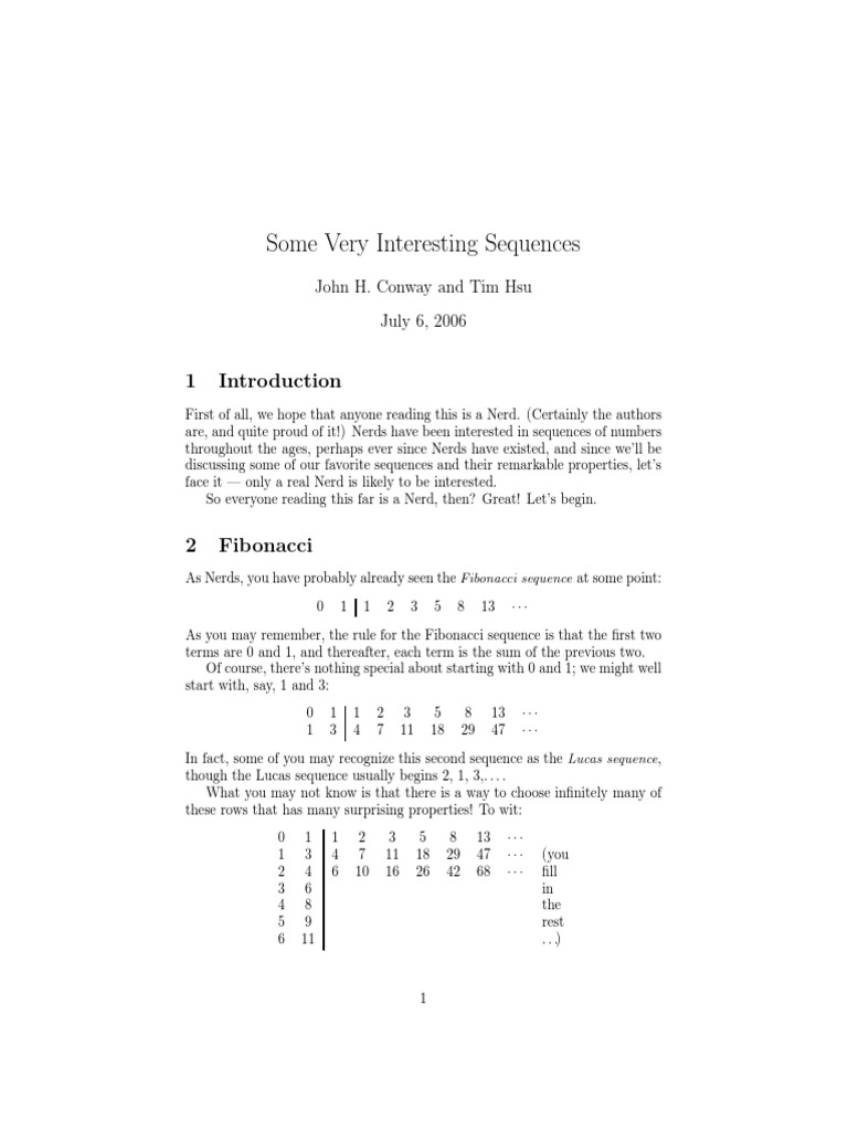Sequences PDF Trigonometric Functions Summation