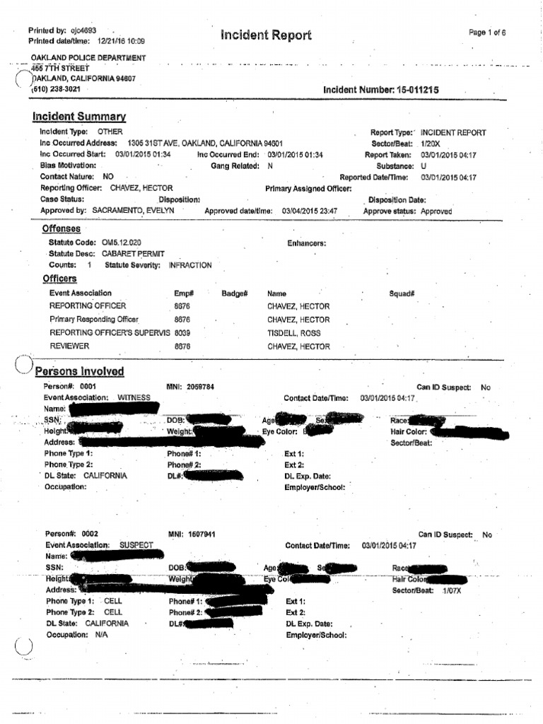 Ghost Ship incident report