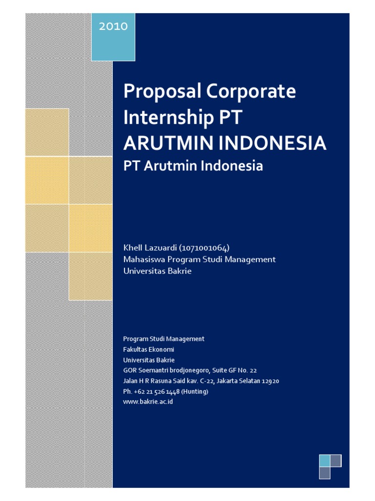 Proposal Magang Contoh | PDF