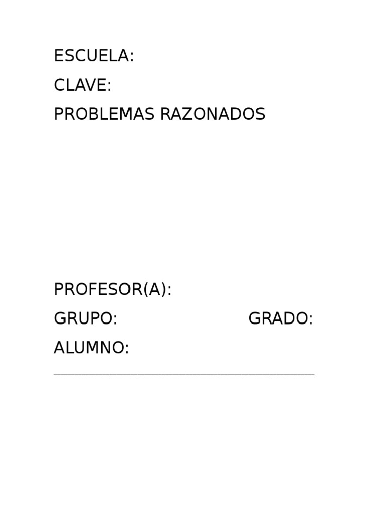 Problemas Razonados para Sexto Grado | PDF | División (Matemáticas ...