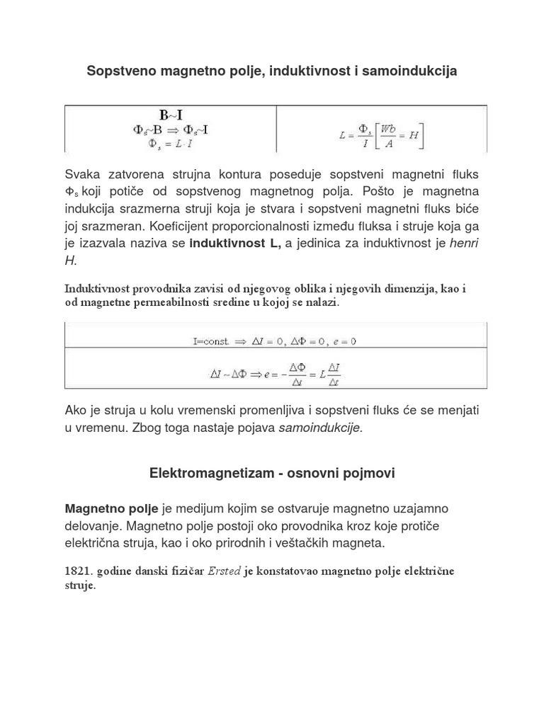 Induktivnost | PDF