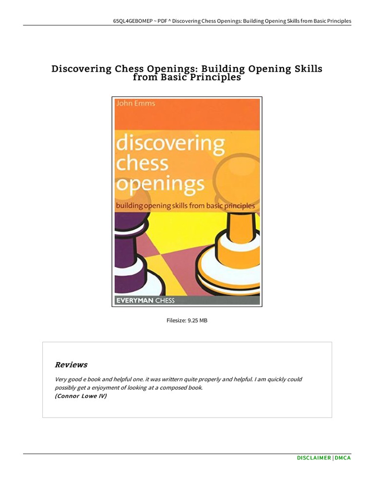 Discovering Chess Openings Building Opening Skil Pdf Chess Openings Leisure 